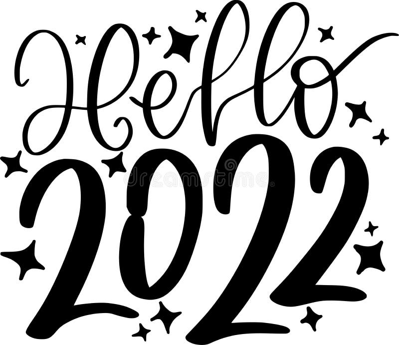 Hello 2022 Quotes, New Year 2022 Lettering Quotes Stock Vector ...