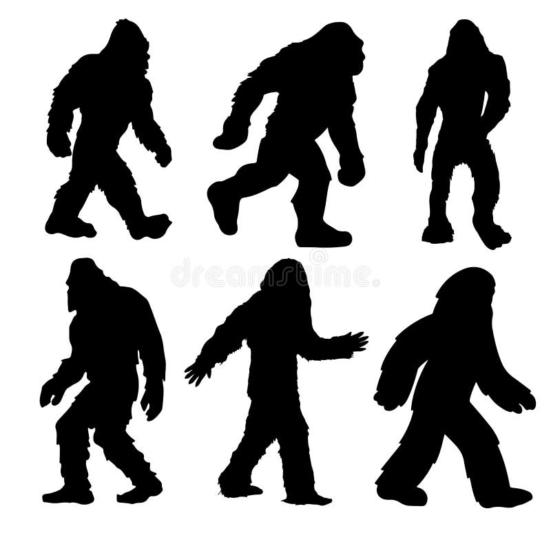 Sasquatch Silhouette Vector Stock Illustrations – 117 Sasquatch ...