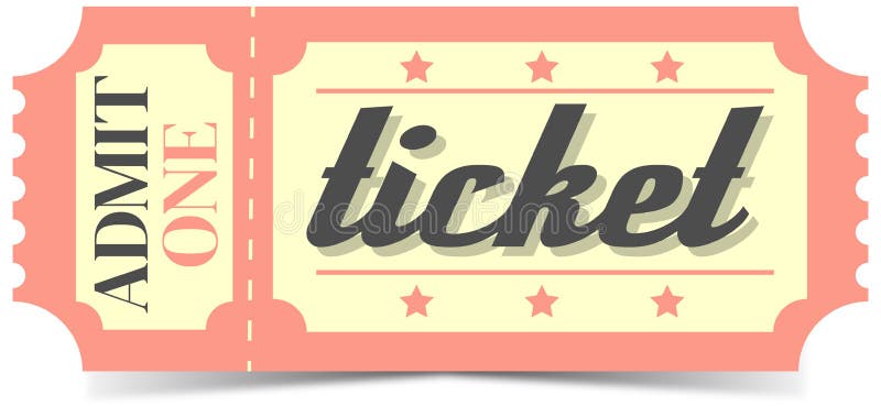 Vintage ticket.Pink ticket stock vector. Illustration of icon - 237790741