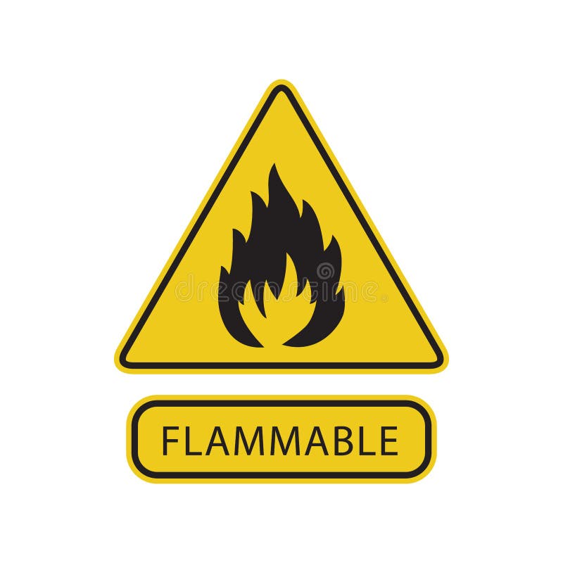 Web Danger Warning Circle Yellow Sign. Flammable Sign Vector Icon ...