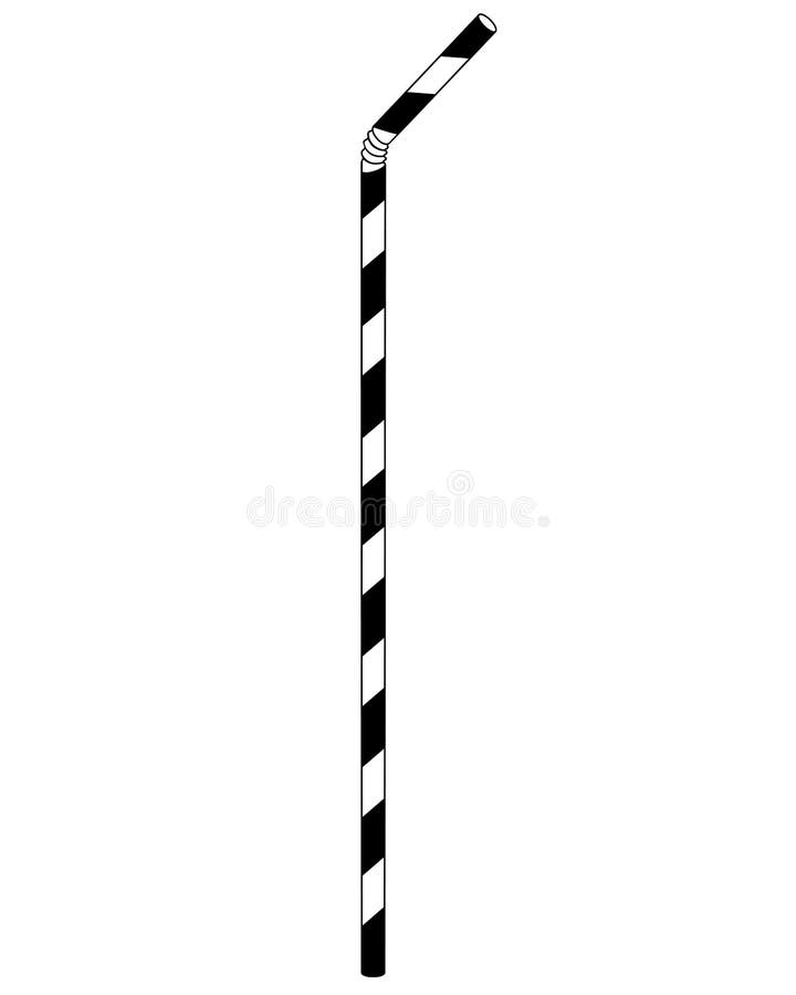 Drinking Straw, Corrugated Striped - Stock Illustration for Coloring ...