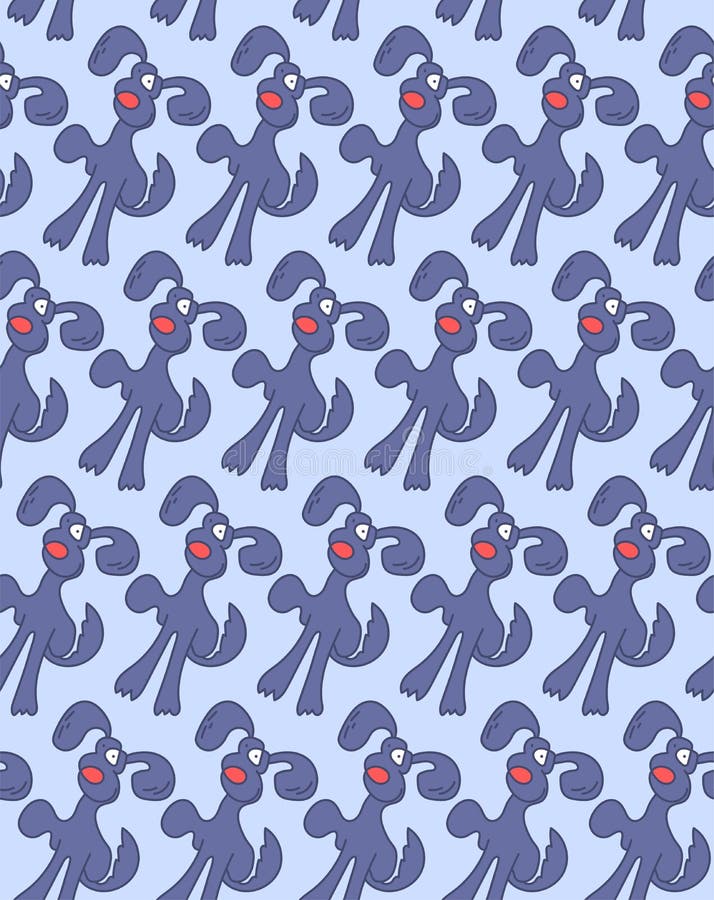 Seamless Vector Pattern with Repeat Pets Stock Vector - Illustration of ...