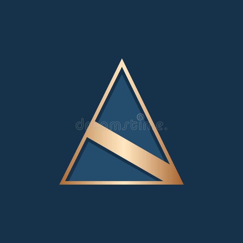 Letter a Logo. Geometric Shape, Triangle Alphabet Initial. Stock Vector ...