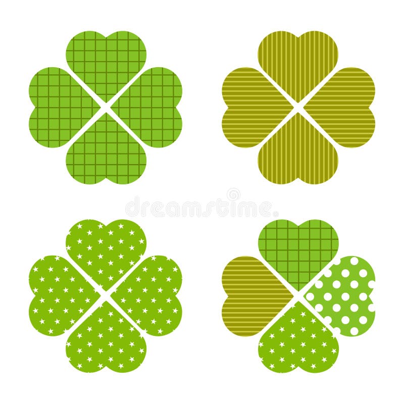 Abstract Decorative Four-leaf Clover, Leaf Clover Icon. Stock ...