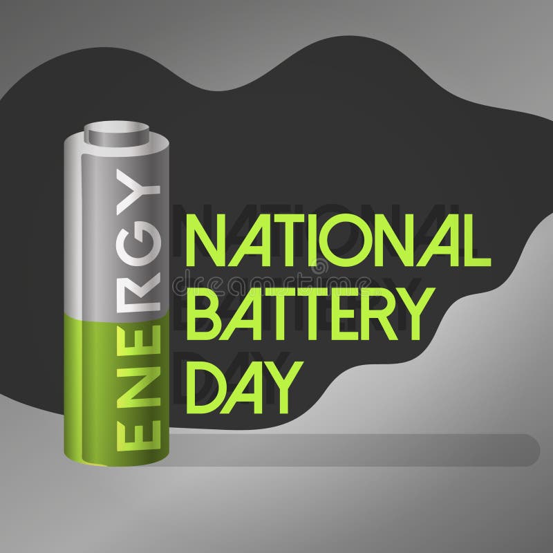 Vector Illustration of National Battery Day Celebration. Stock Vector ...