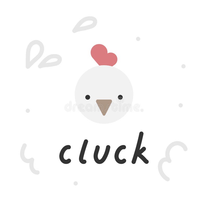 Vector Illustration Card, Poster or Postcard with Hen and Lettering ...