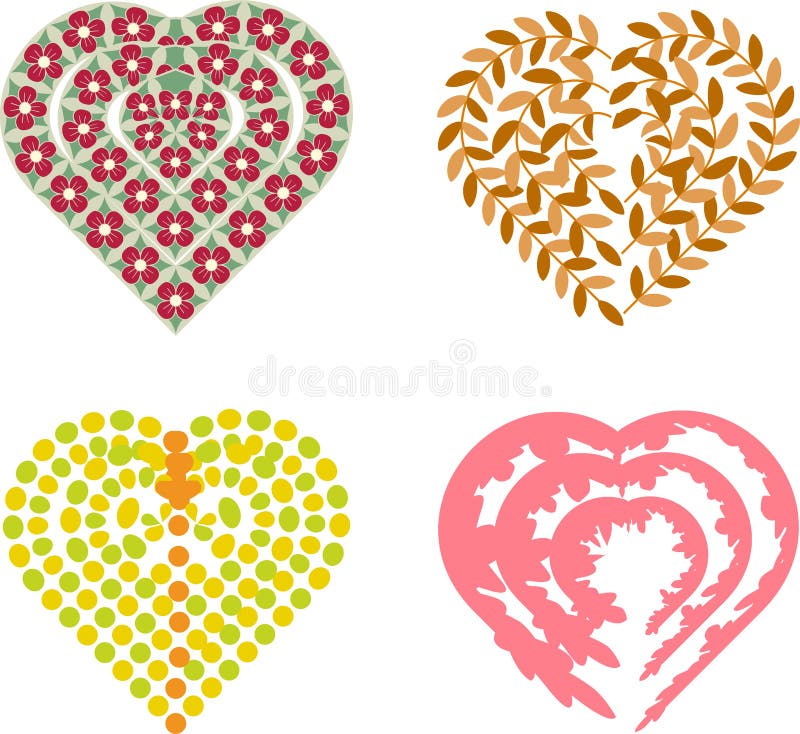 Different hearts 4 stock vector. Illustration of wedding - 240504385