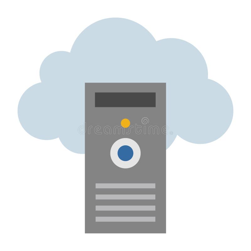 Server - Flat color icon. stock vector. Illustration of storage - 240522844
