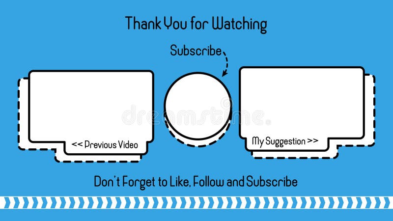 End screen youtube stock vector. Illustration of vector - 240595634