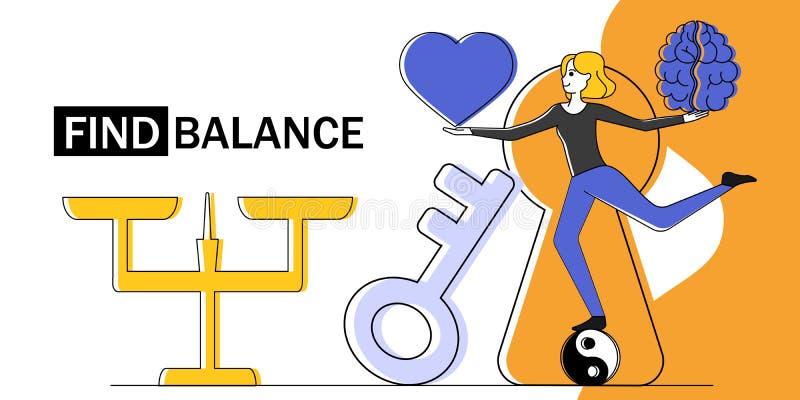 Find balance concept. stock vector. Illustration of choice - 240705783