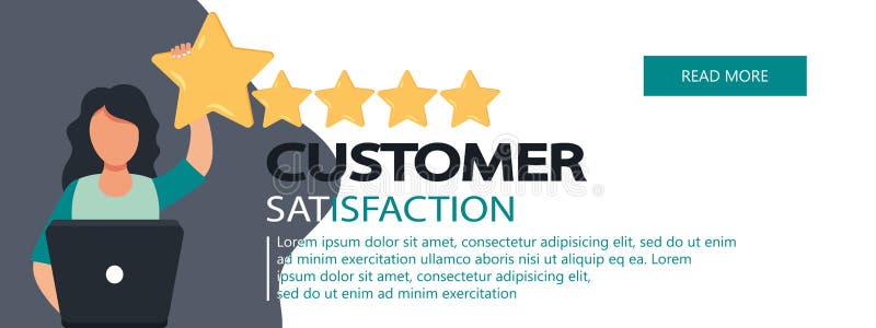 Rating on Customer Service Illustration Stock Vector - Illustration of ...