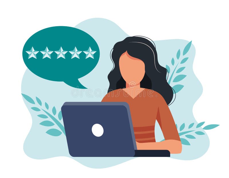 Rating on Customer Service Illustration Stock Vector - Illustration of ...