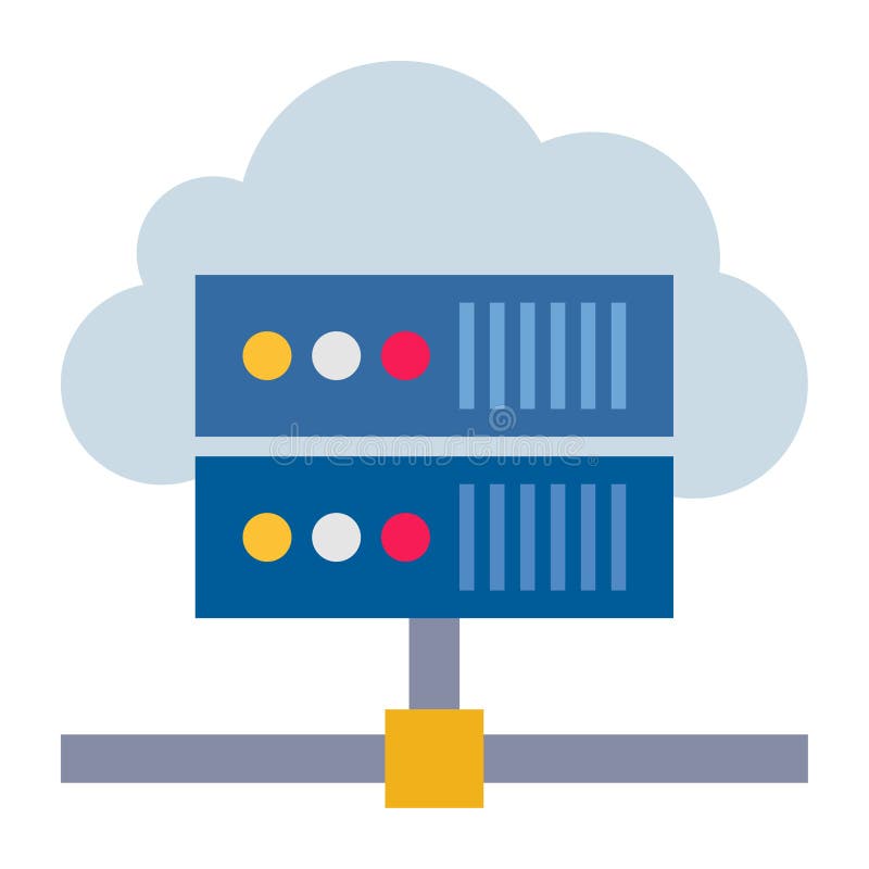 Cloud Server 3d Rendering Isometric Icon. Stock Illustration ...
