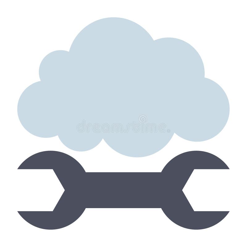 Cloud Optimization - Flat Color Icon. Stock Vector - Illustration of ...
