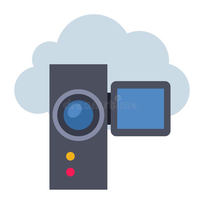 Handycam - Flat Color Icon. Stock Vector - Illustration of white ...
