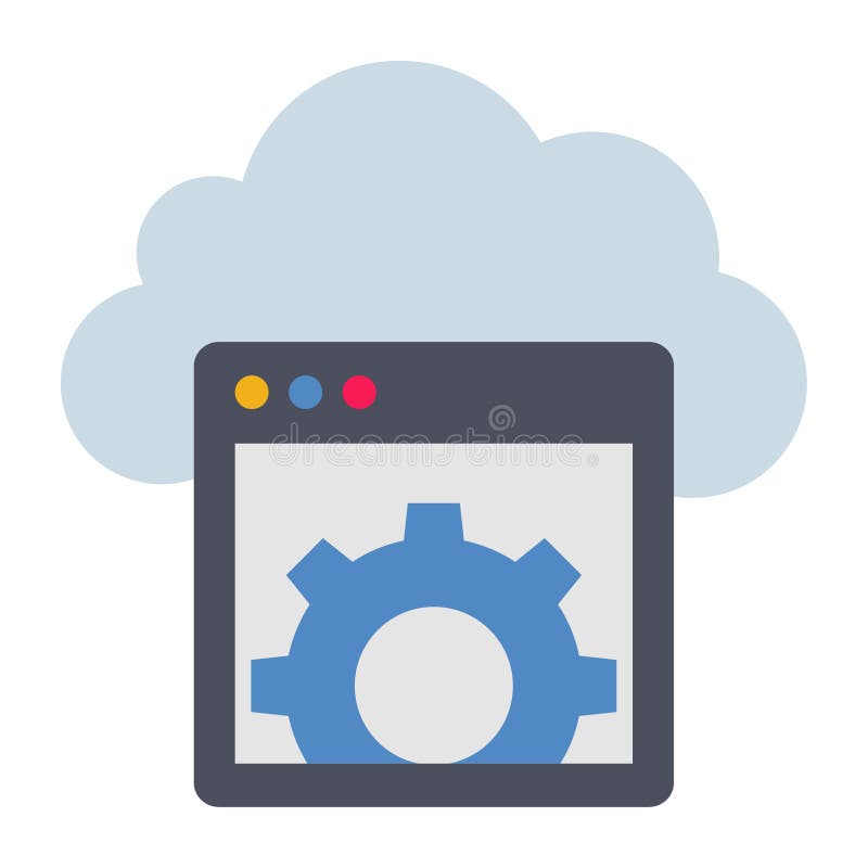 Setting flat icon stock vector. Illustration of element - 85531392