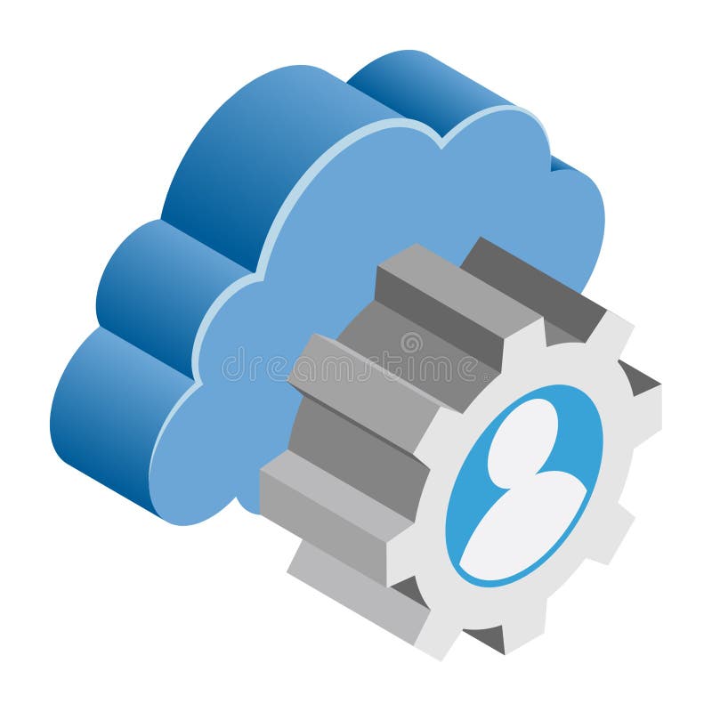 Cloud Account - Flat Color Icon. Stock Vector - Illustration of account ...