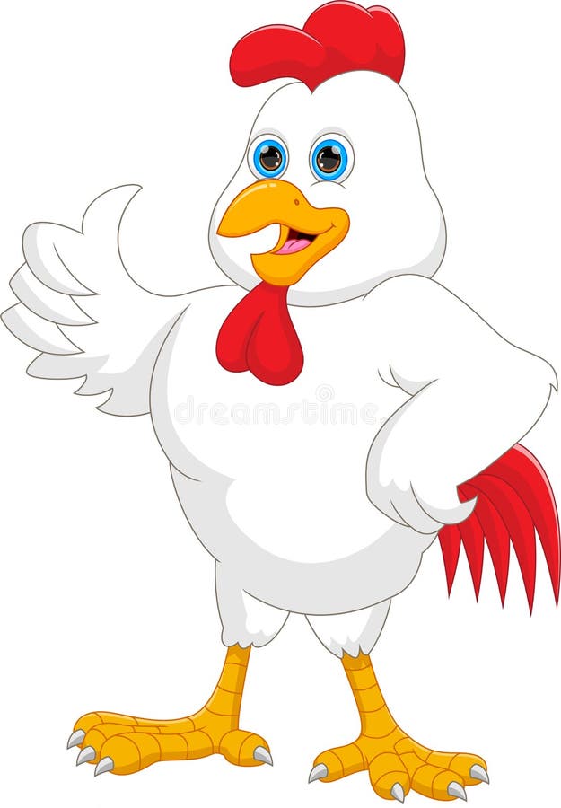 Cute Chicken Thumbs Up Cartoon Stock Vector - Illustration of logo ...