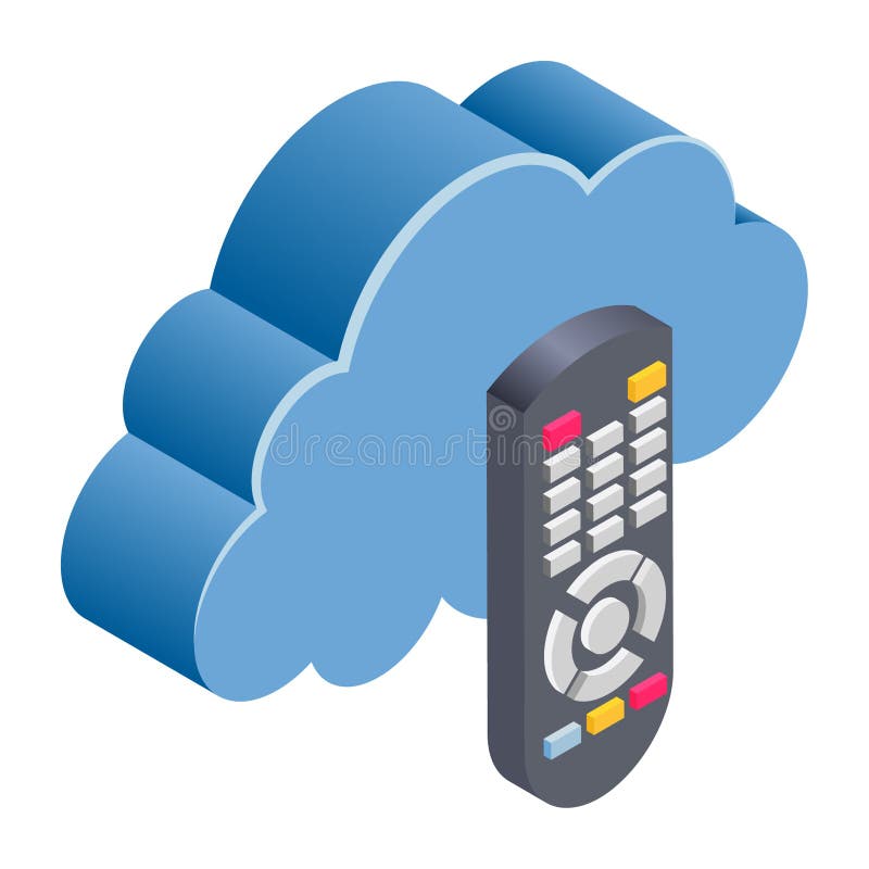 Cloud Control Remote - Isometric 3d Illustration. Stock Illustration ...