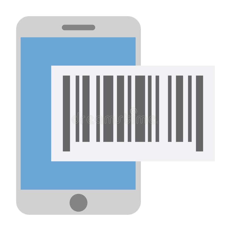 Barcode Scan - Flat Color Icon. Stock Vector - Illustration of flat ...