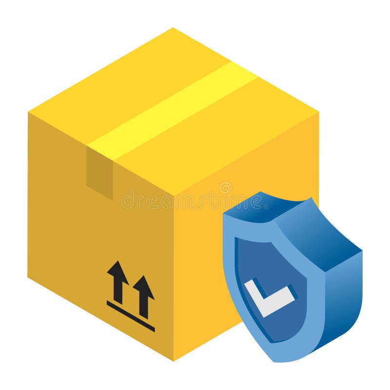Package Shield - Isometric 3d Illustration. Stock Illustration ...