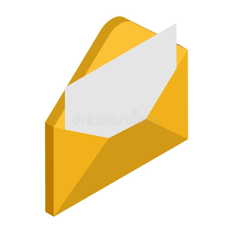 Envelope - Isometric 3d Illustration. Stock Illustration - Illustration ...