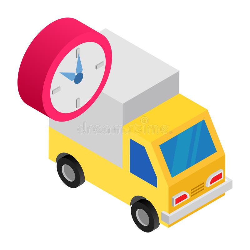 Delivery Time - Isometric 3d Illustration. Stock Illustration ...