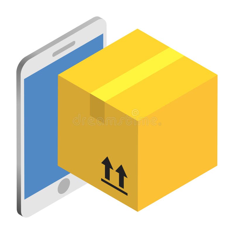 Box Tracking - Isometric 3d Illustration. Stock Illustration ...