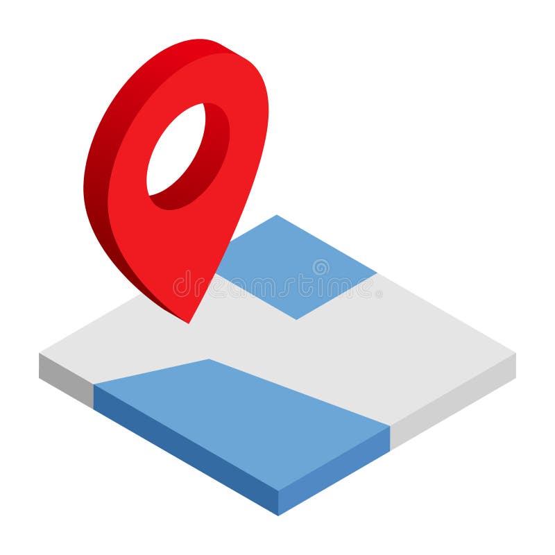 Map Pin - Isometric 3d Illustration. Stock Illustration - Illustration ...
