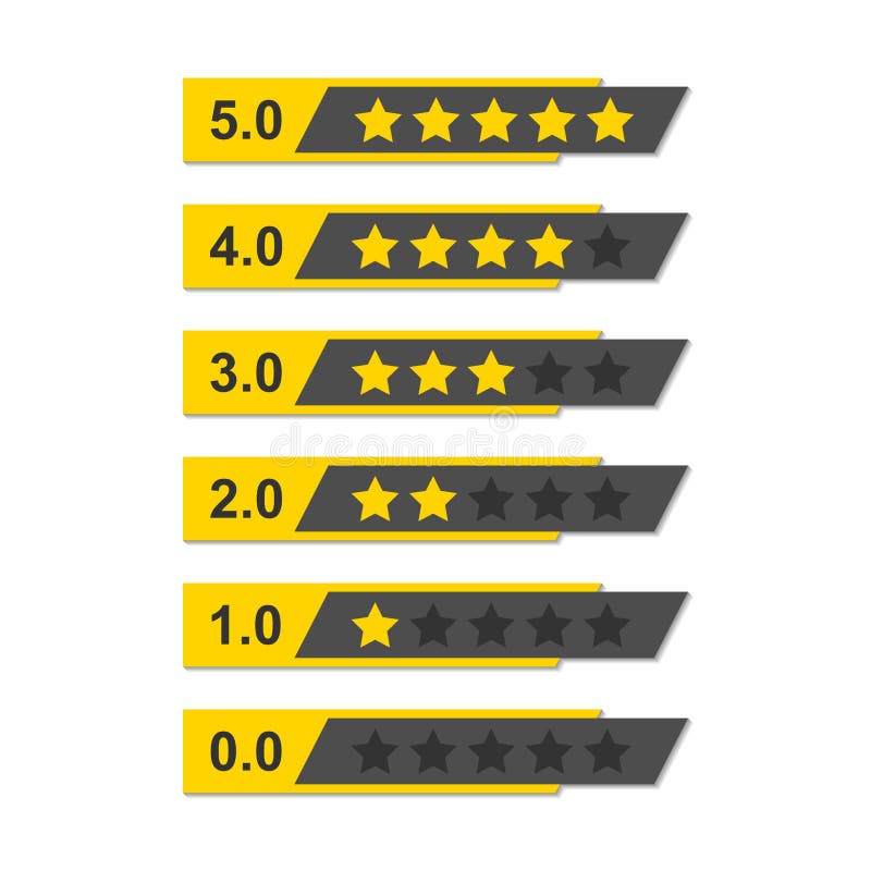 A Set of Rating Stars. Feedback Rating from Excellent To Worst Stock ...