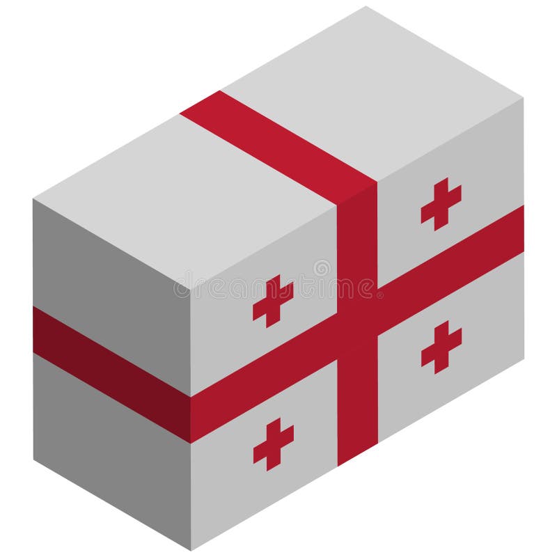 National Flag of Georgia - Isometric 3d Rendering. Stock Vector ...