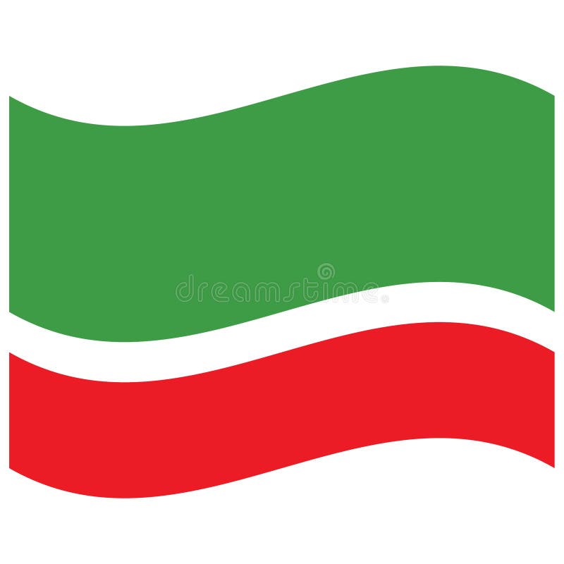 National Flag of Chechen Republic - Flat Color Icon. Stock Vector ...