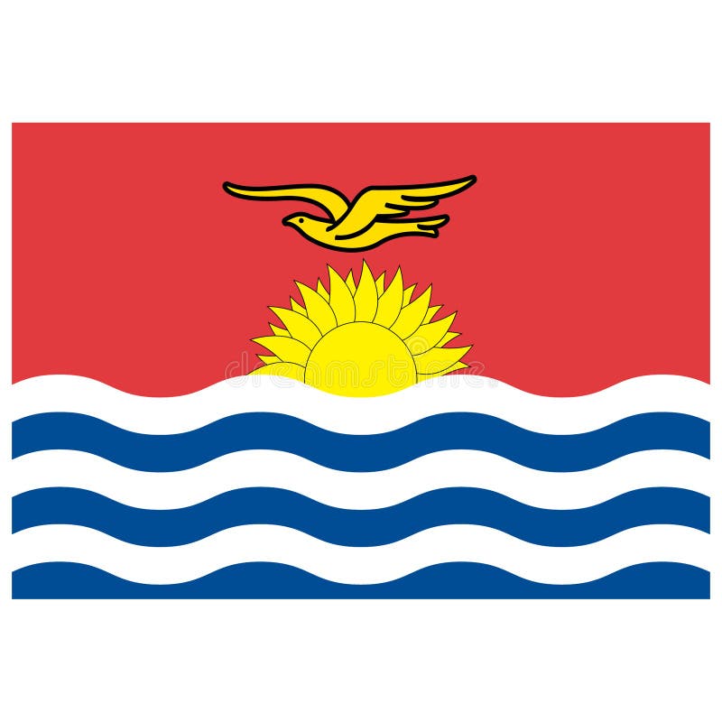 National Flag of Kiribati - Flat Color Icon. Stock Vector ...