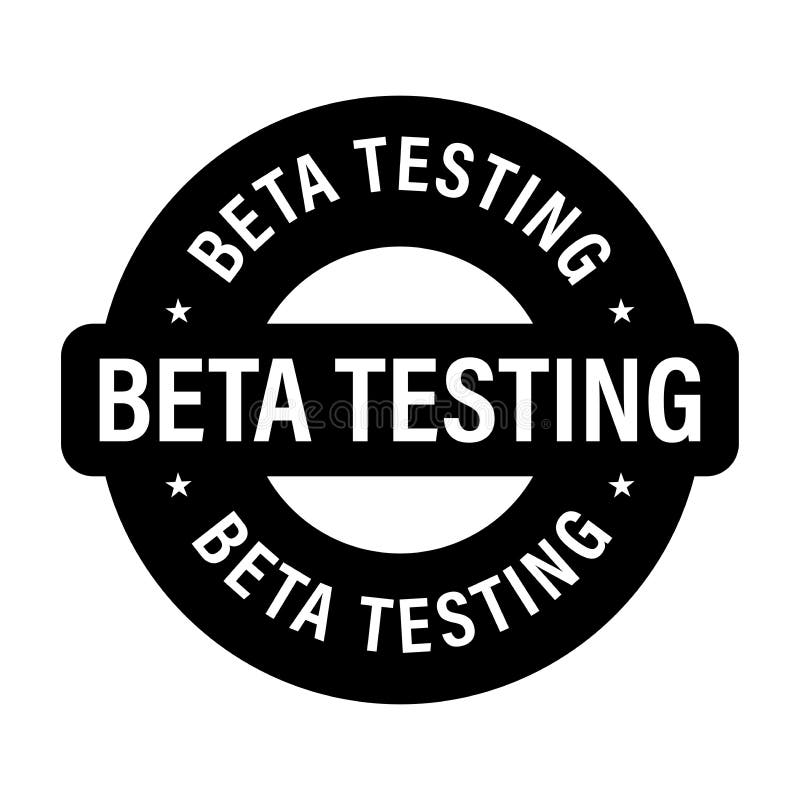 Beta Testing Vector Icon, Black in Color Stock Vector - Illustration of ...