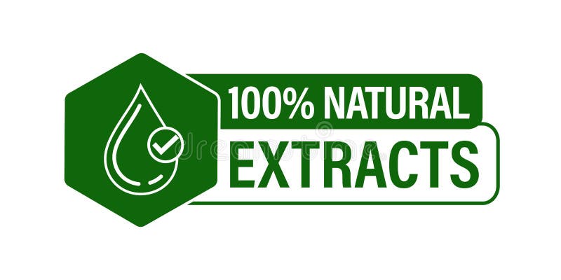 100 Natural Extracts Vector Icon Stock Vector - Illustration of ...