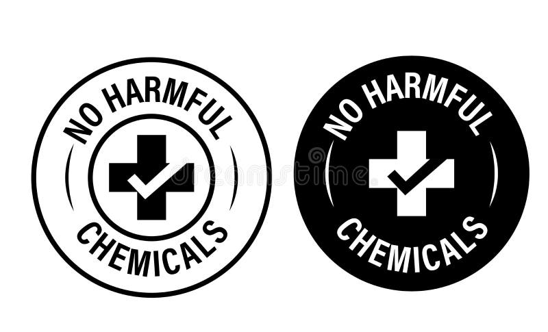 No Harmful Chemical Vector Icon Set, Stock Vector - Illustration of ...