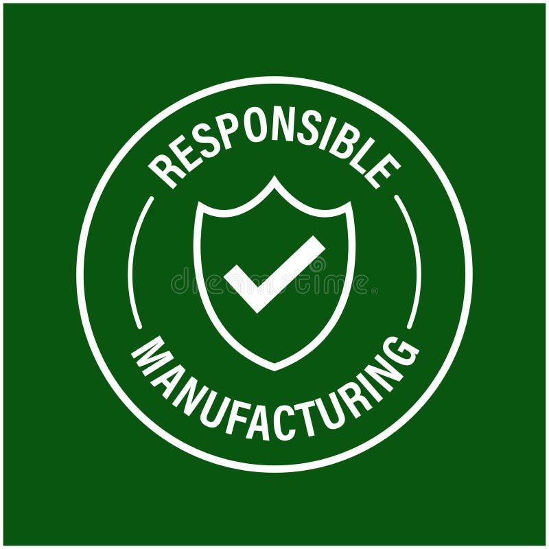 Responsible Manufacturing Vector Icon Stock Vector - Illustration of investment, label: 241984036