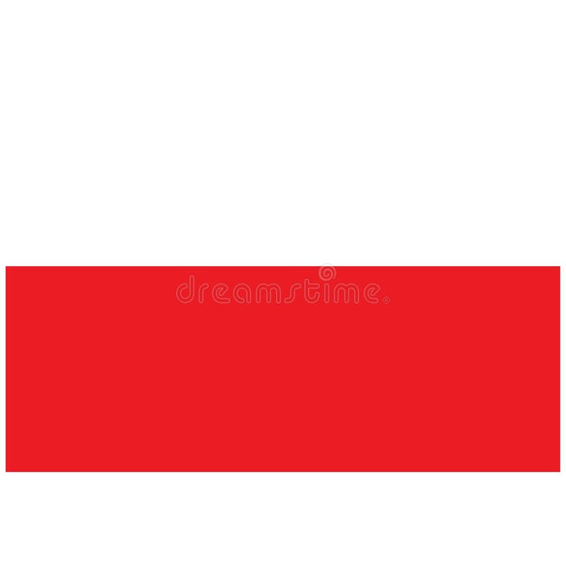 National Flag of Poland - Flat Color Icon. Stock Vector - Illustration ...