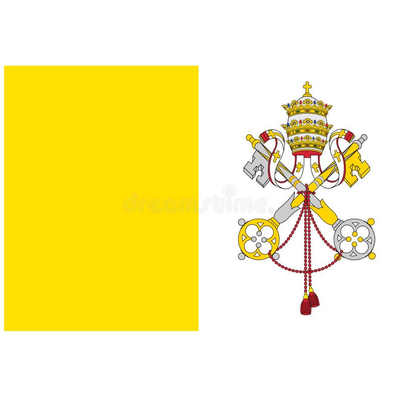 National Flag of Vatican City-Holy See - Flat Color Icon. Stock Vector ...