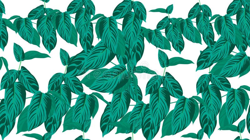 Green Leaf Vines Seamless Pattern Illustration Stock Vector ...