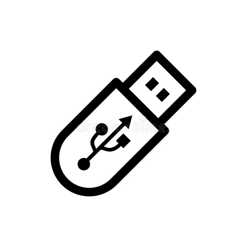 Flashdisk. External Memory Icon. Simple and Isolated Style on Blank ...