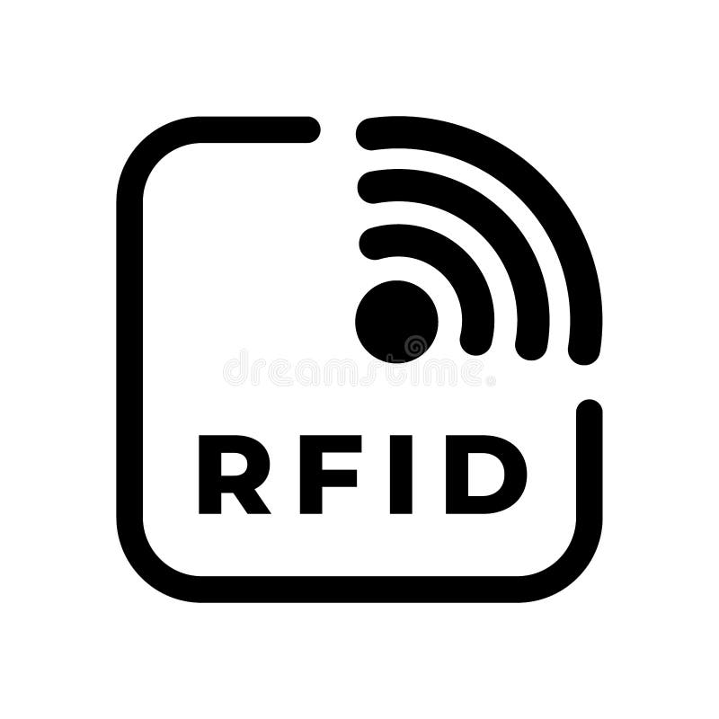 Web RFID Tag Icon. Radio Frequency Identification Symbol. Isolated on a ...
