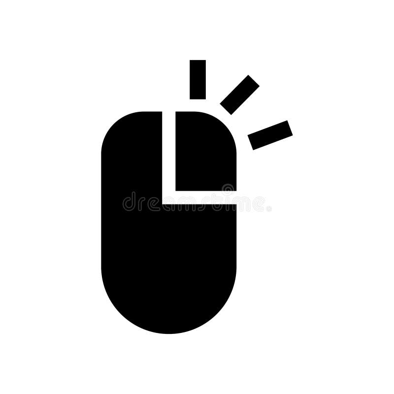 Web Mouse Icon Vector Illustration Template. Right Click. Simple Style ...