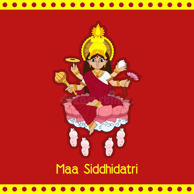 Maa Siddhidatri Stock Illustrations – 28 Maa Siddhidatri Stock ...