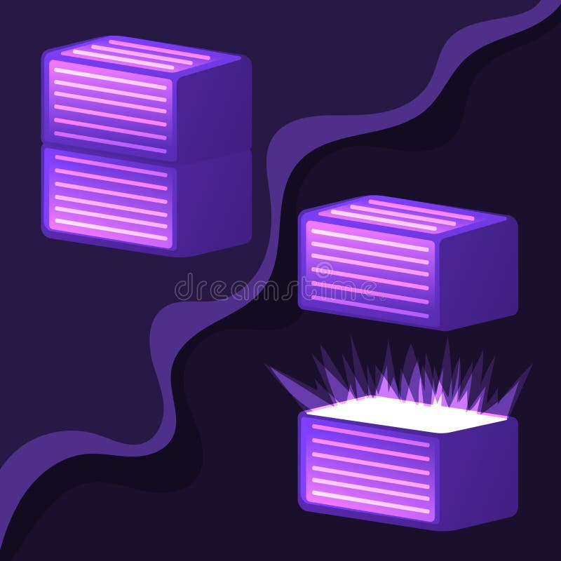 3D Futuristic Game Case, a Box with Unknown Contents. Gambling Box ...