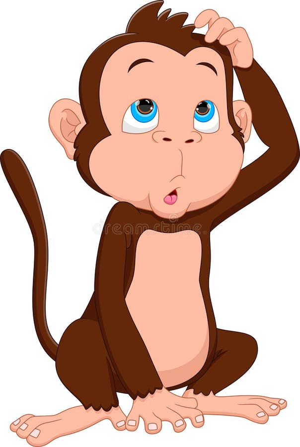Thinking Monkey Cartoon