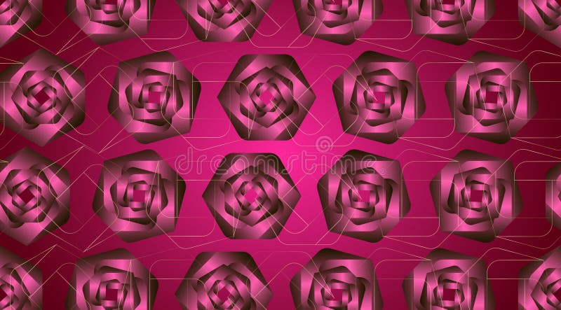 Seamless Magenta Pattern with Silk Roses and Gold Stock Vector ...
