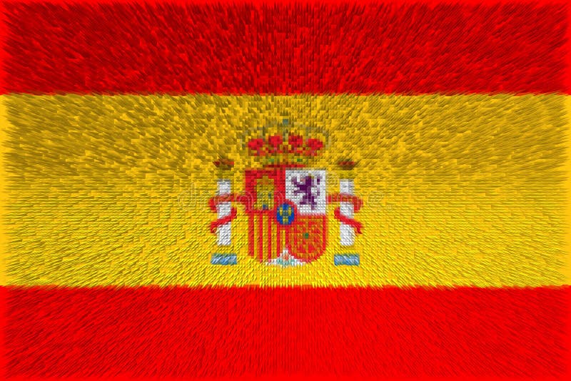 Spain. Flag of Spain. Llustration of the Flag of Spain. Horizontal ...