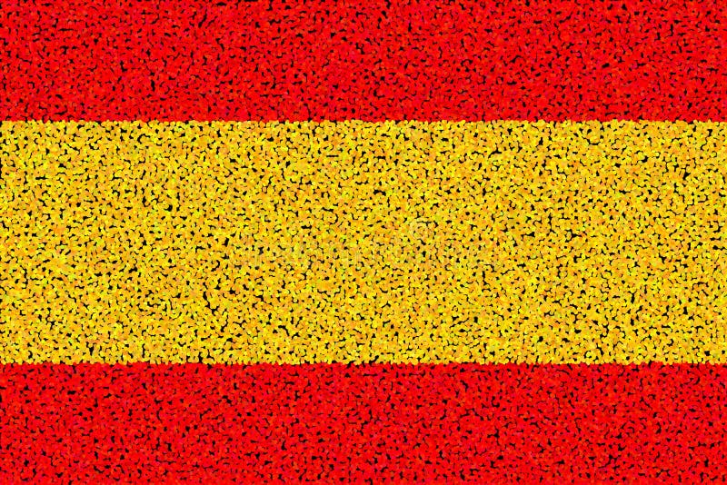 Spain. Flag of Spain. Llustration of the Flag of Spain. Horizontal ...