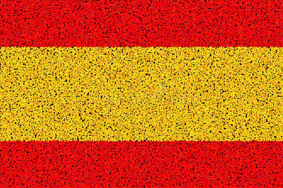 Spain. Flag of Spain. Llustration of the Flag of Spain. Horizontal ...